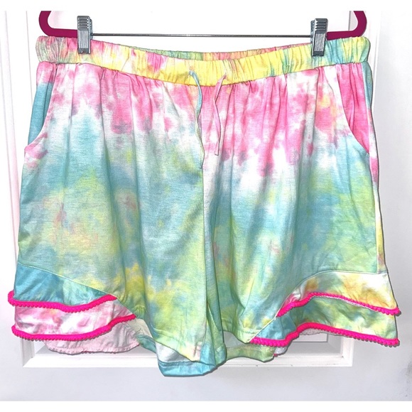 Grace & Emma | Shorts | Grace Emma Colorful Tie Dye Shorts | Poshmark